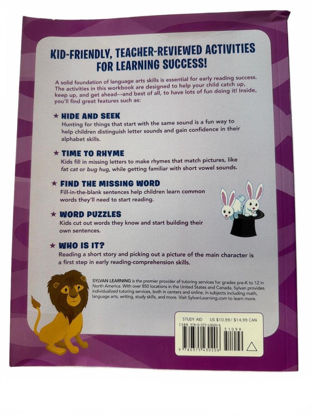 Other | Grade K Reading Readiness Workbook For Language Arts By Sylvan ...